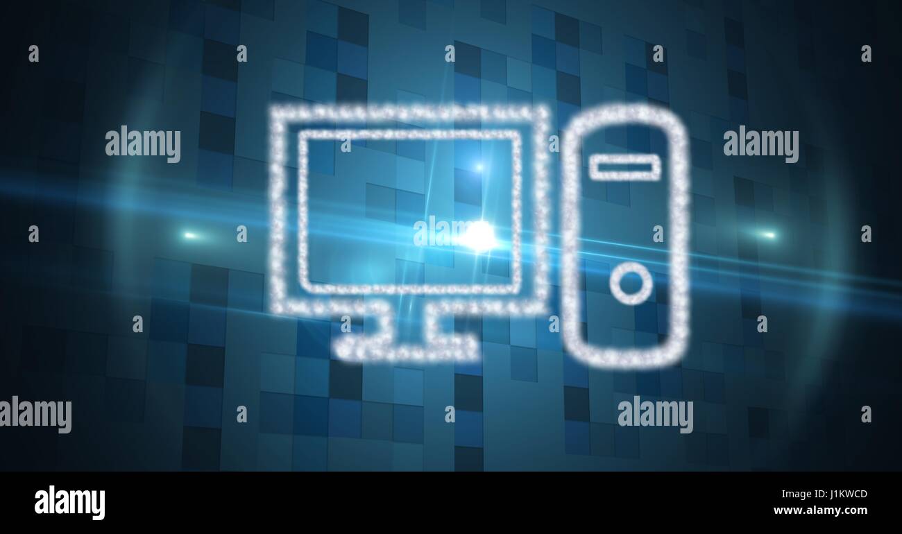 Digital composite of Digital composite image of computer made of cloud ...