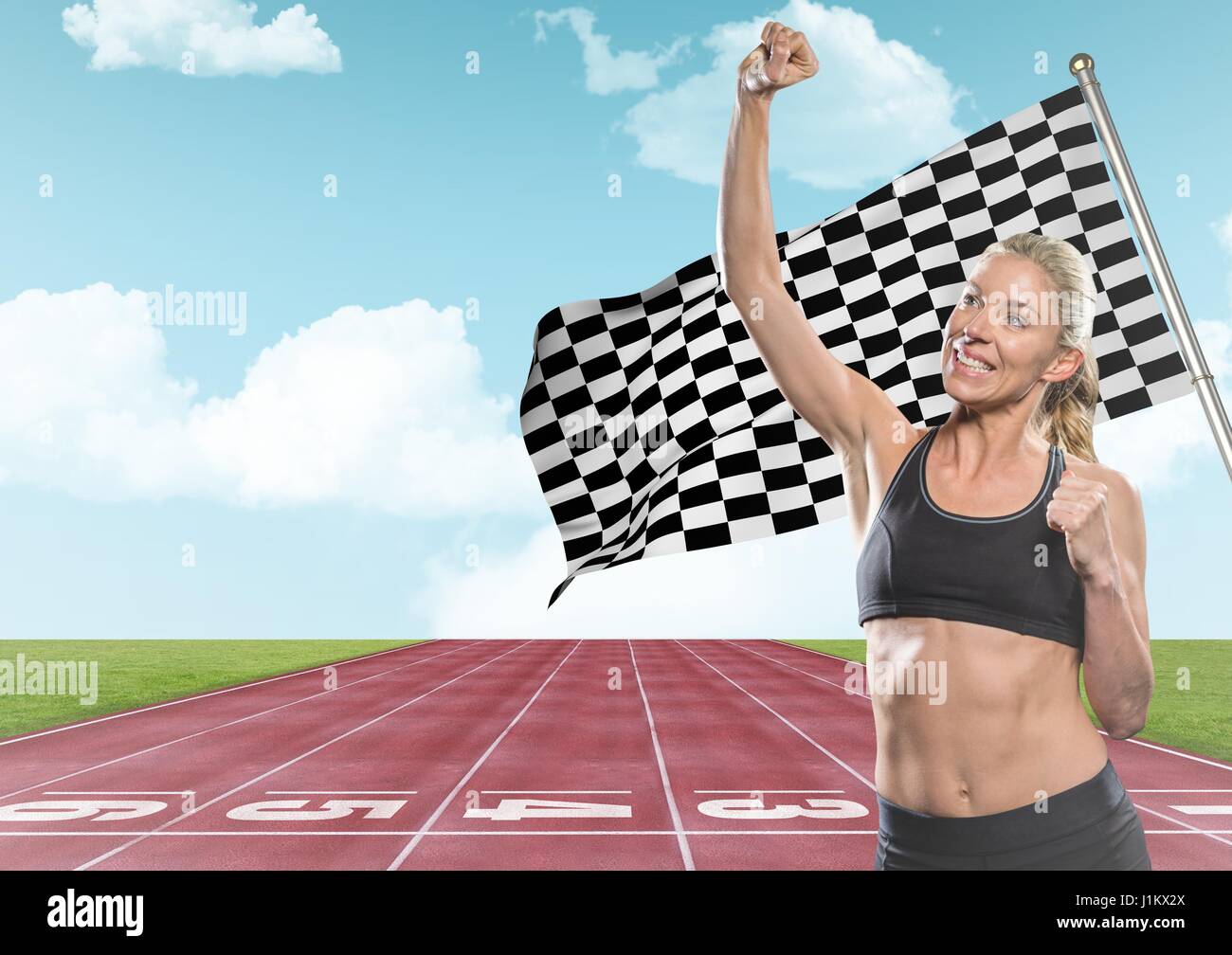 Empty running track length hi-res stock photography and images - Alamy