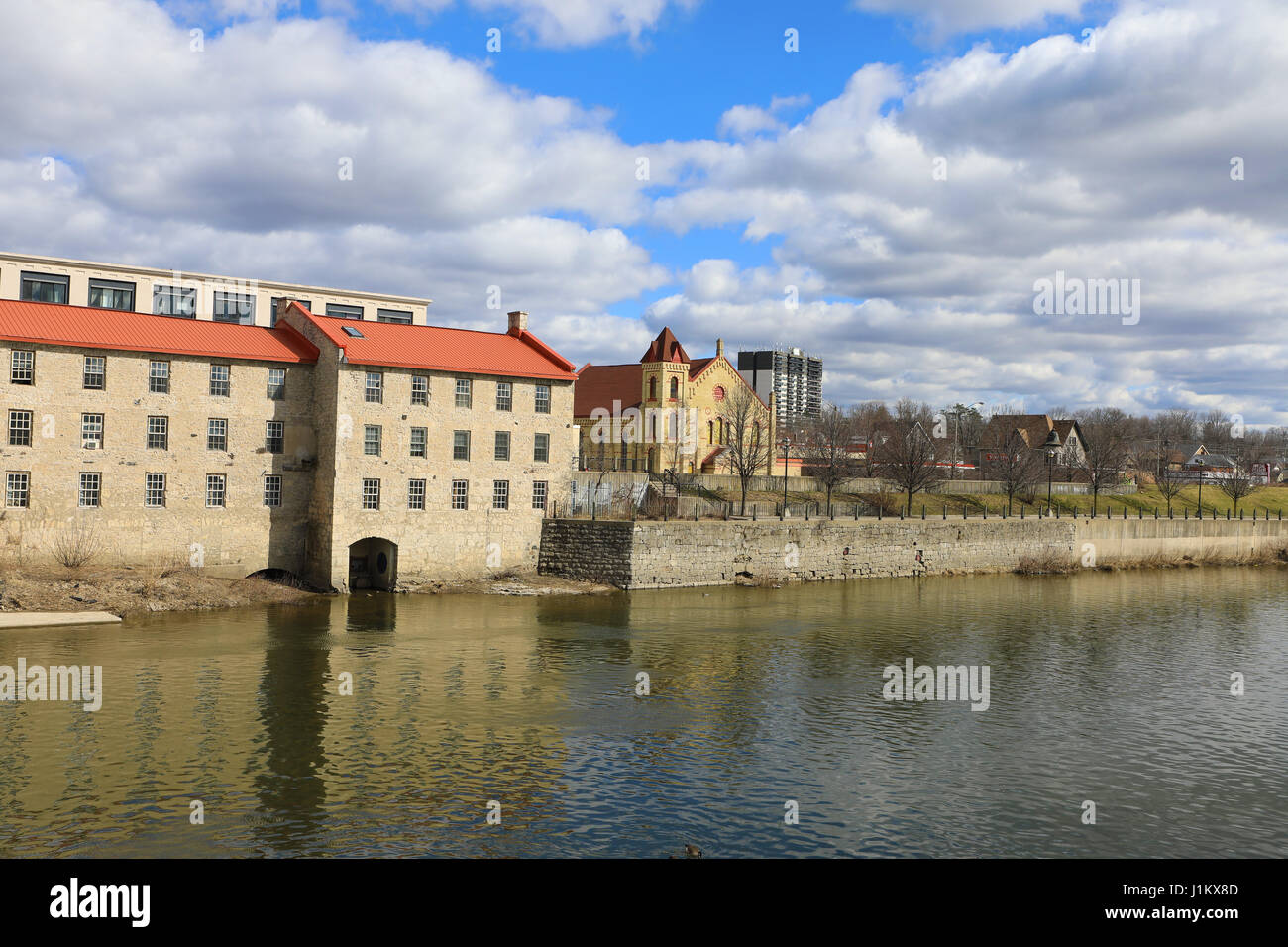 A Mill along the Grand River in Cambridge, Canada Stock Photo - Alamy