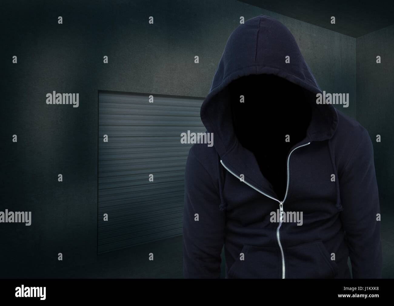 Man dark room computer obscured hi-res stock photography and images - Alamy