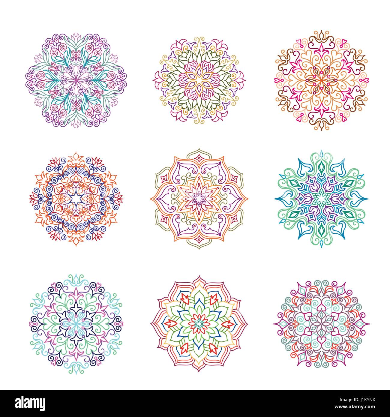 Stylized flower patterns hi-res stock photography and images - Alamy