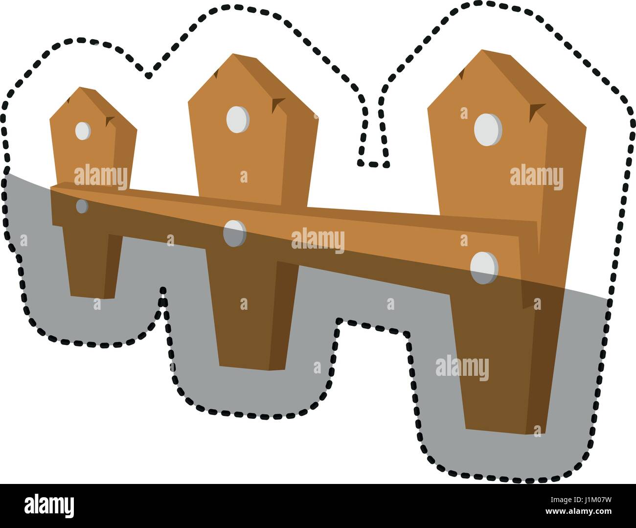 Isolated wood fence design Stock Vector Image & Art - Alamy