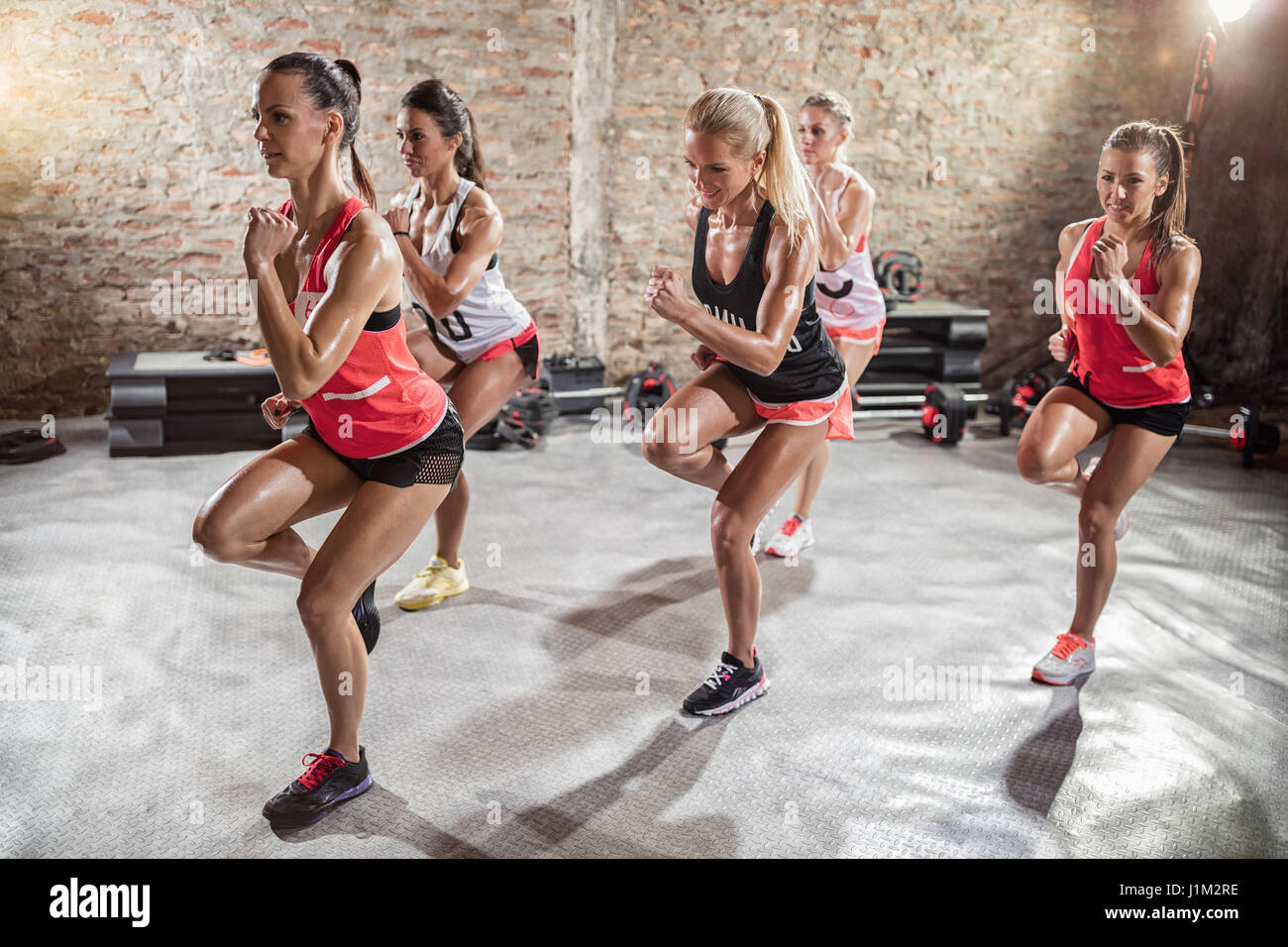 Group of women doing exercise, fitness and healthy lifestyle Stock ...