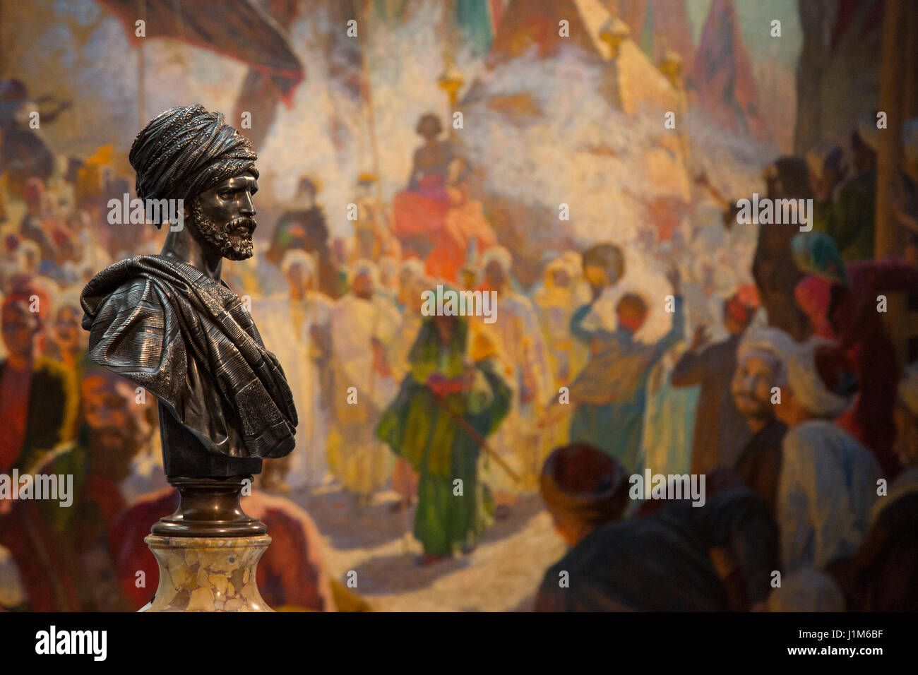 London, UK. 21 April 2017. Arab Sheikh of Cairo bust by Charles-Henri ...