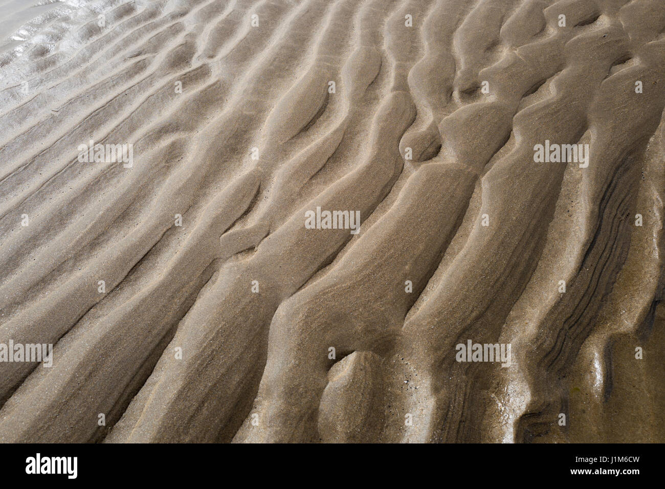 Abstract Sand Patterns / Ripples on Beach Stock Photo - Alamy