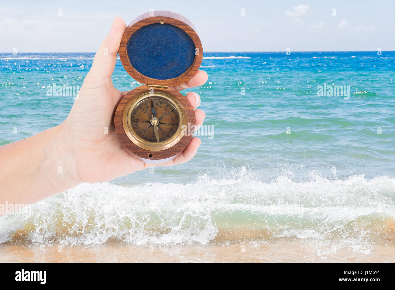 Old vintage compass Stock Photo - Alamy