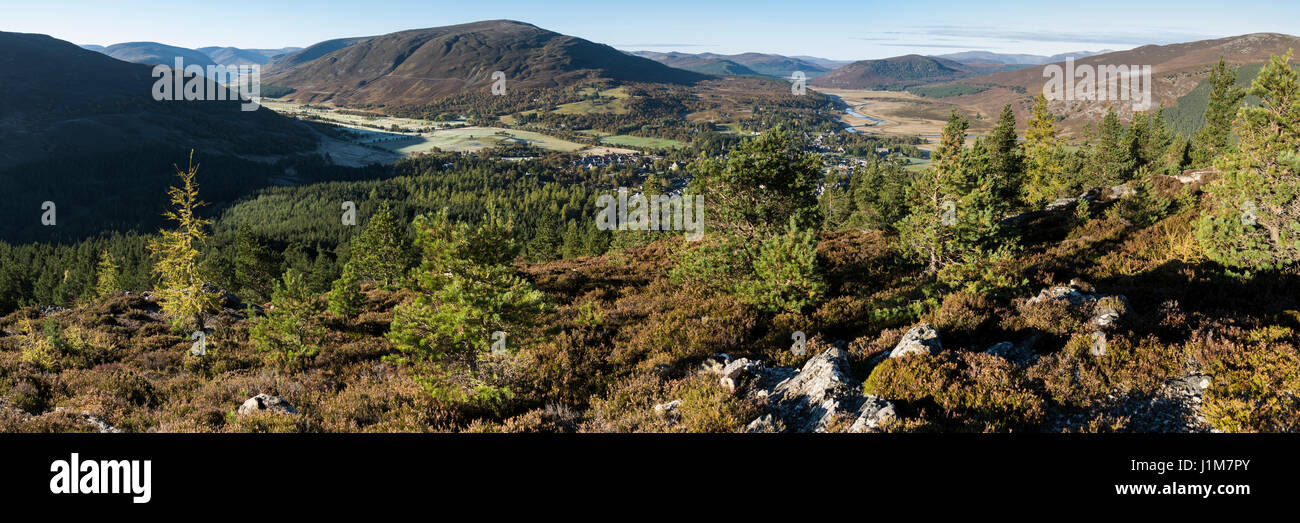 Early morning photo from Creag Choinnich looking across the town of ...