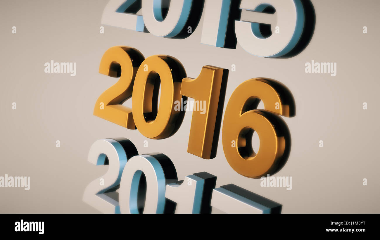 Metal number 2016 made of golden iron Stock Photo - Alamy