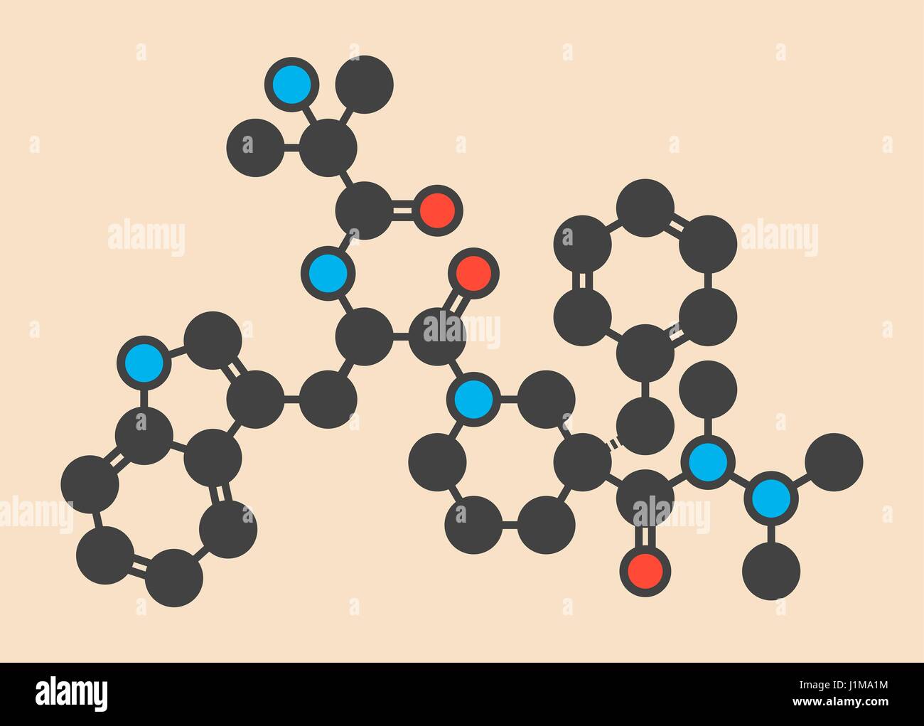 Anamorelin cancer cachexia and anorexia drug molecule. Stylized ...