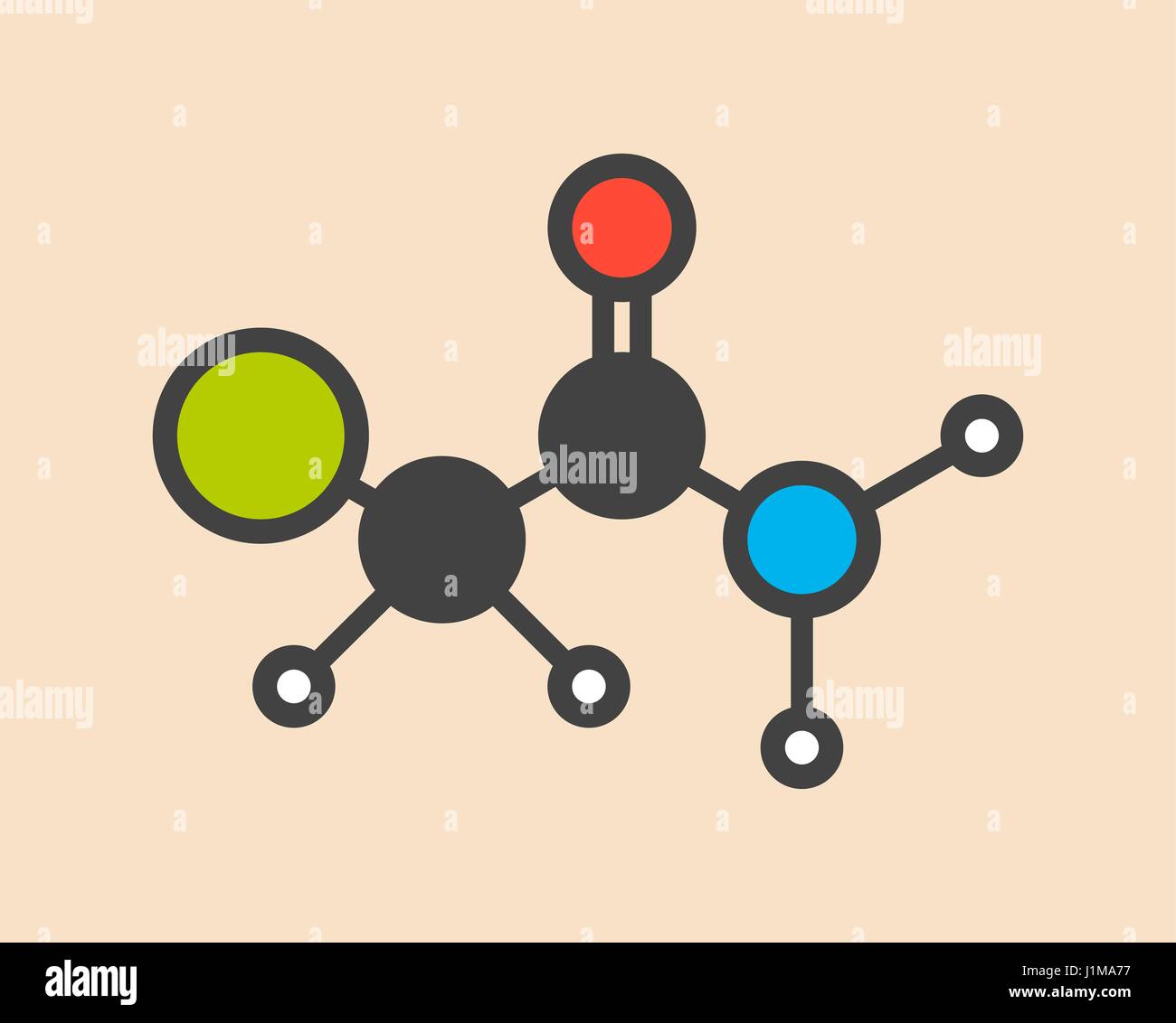 Chloroacetamide preservative molecule. Stylized skeletal formula ...