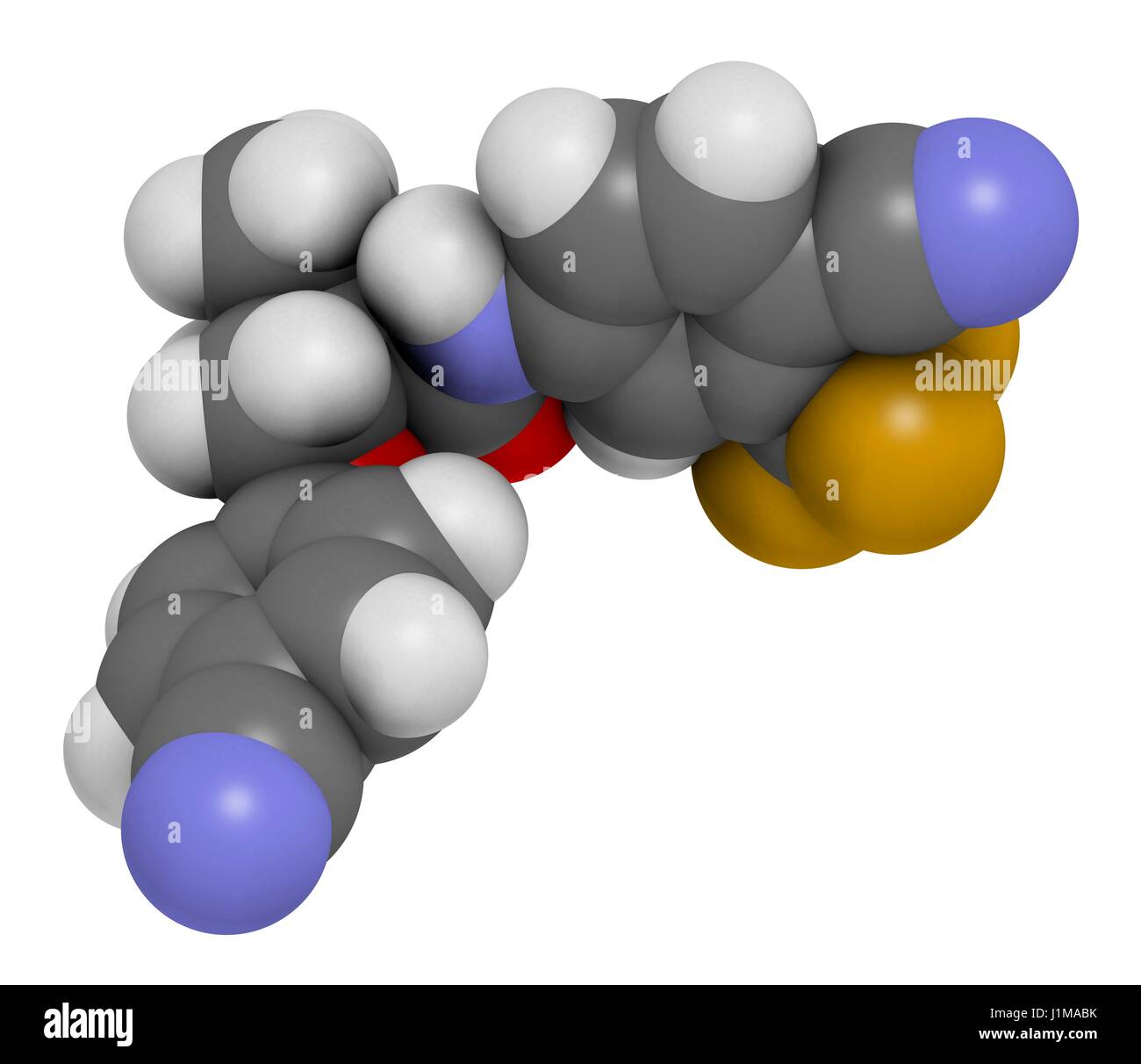 Enobosarm drug molecule. Selective androgen receptor modulator (SARM ... Enobosarm drug molecule. Selective androgen receptor modulator (SARM ...