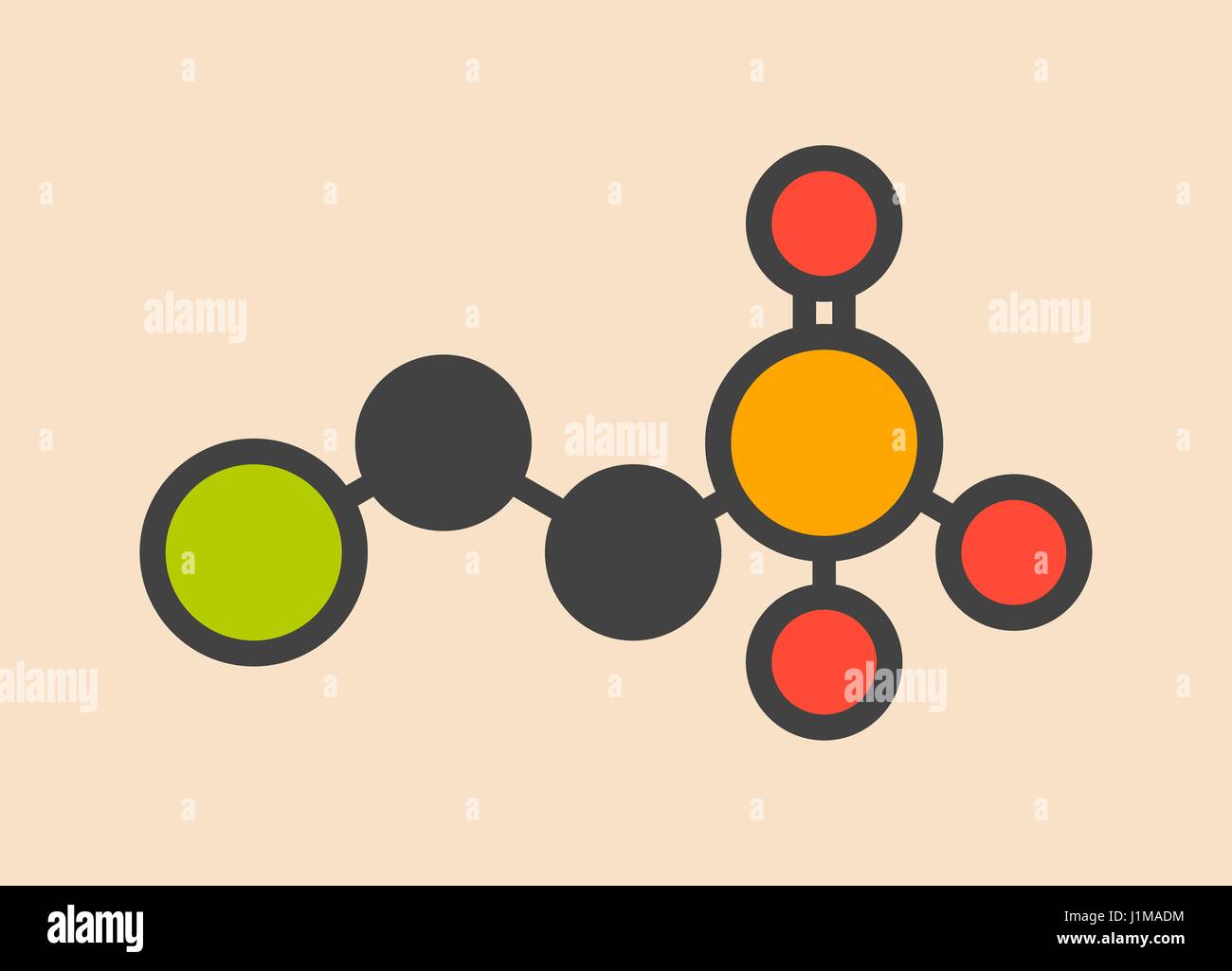 Ethephon plant growth regulator molecule. Stylized skeletal formula ...