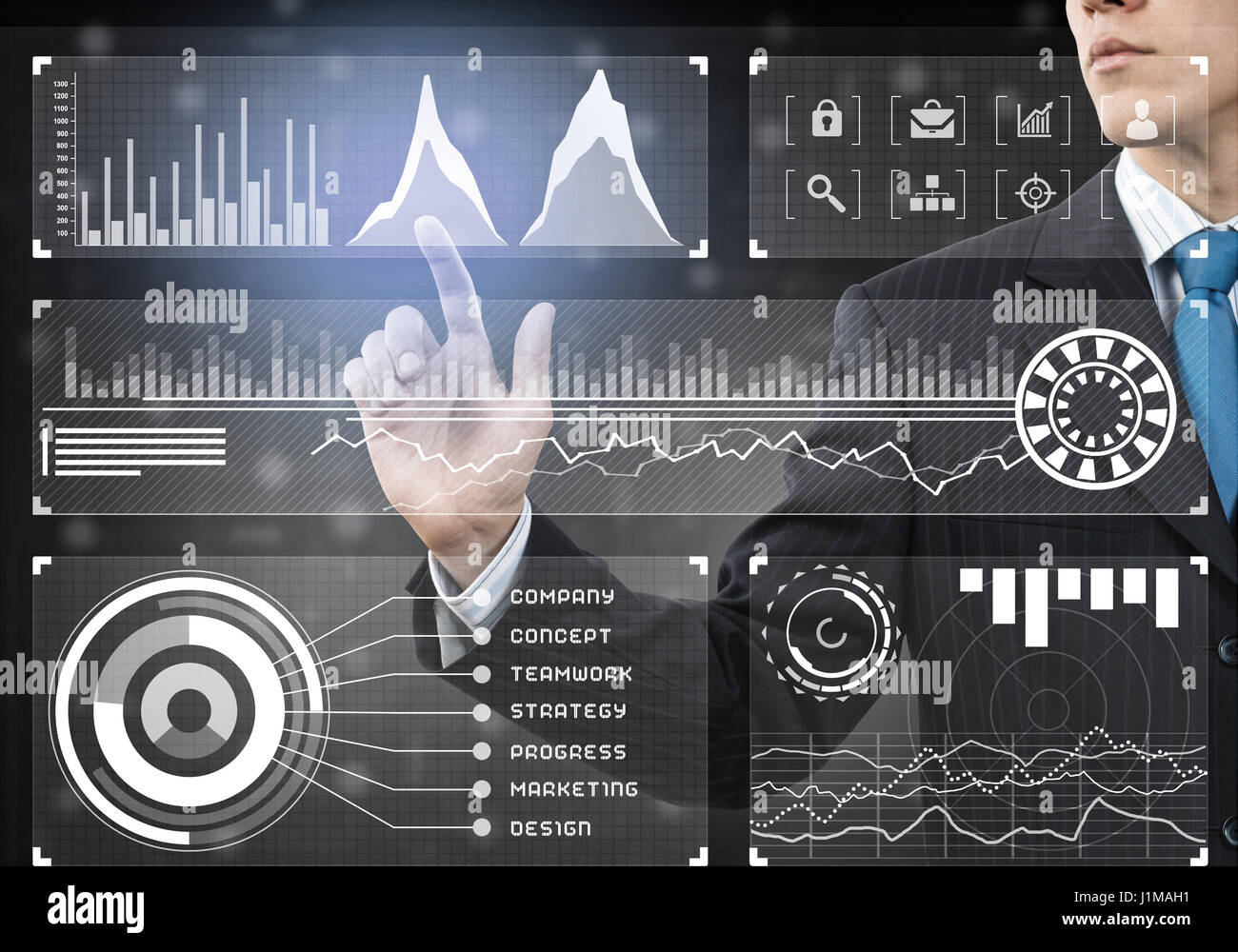 Back of hand pressing on screen hi-res stock photography and images - Alamy