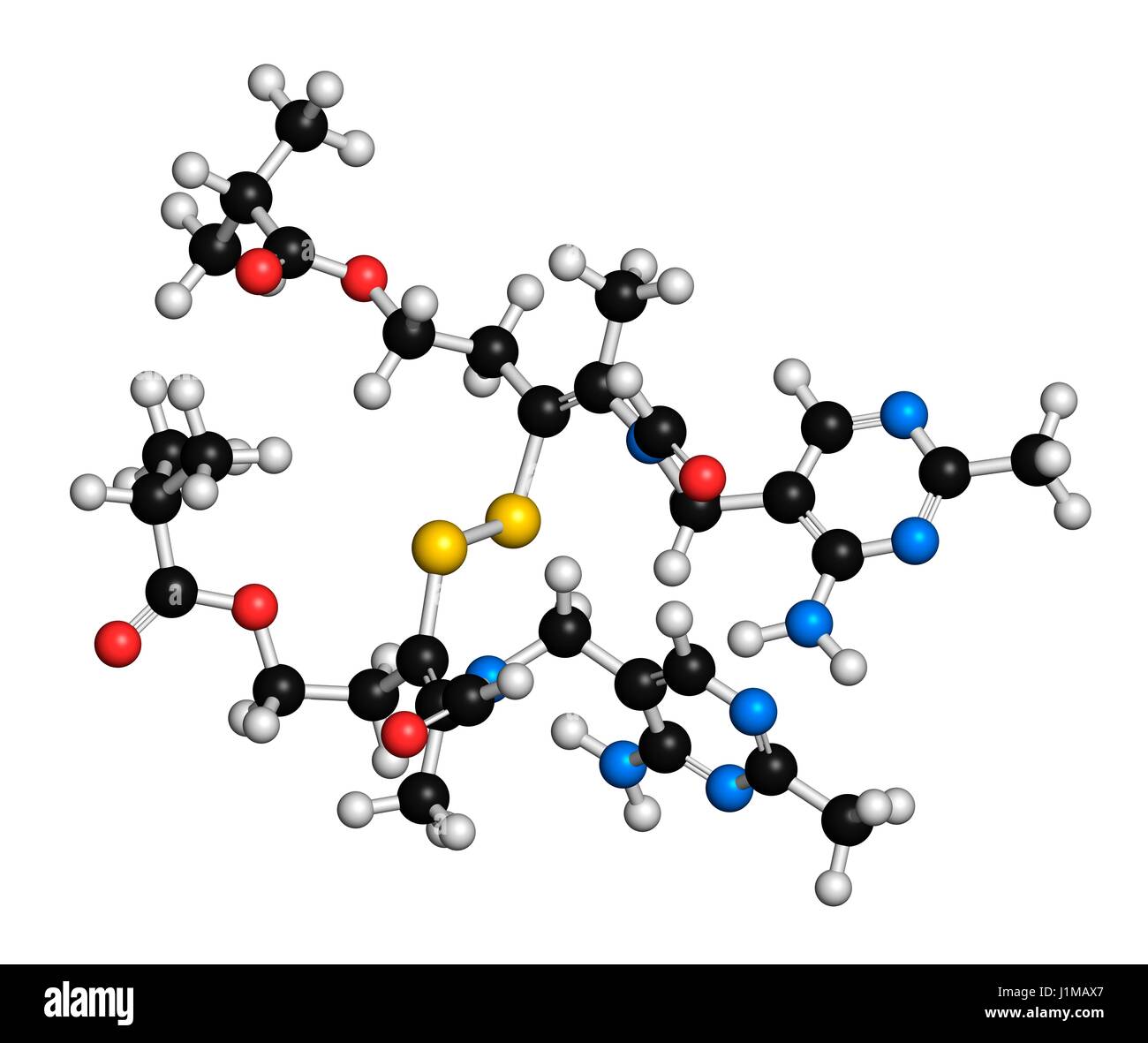Sulbutiamine asthenia drug molecule. Also used in nutritional ...