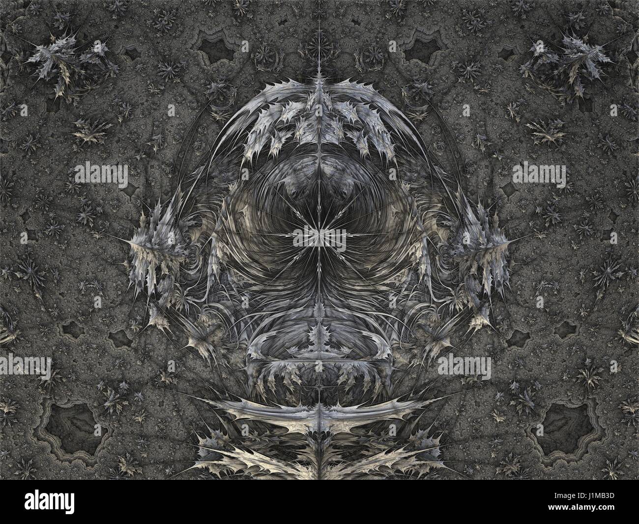 3D fractal close-up. Computer-generated image of a three-dimensional ...