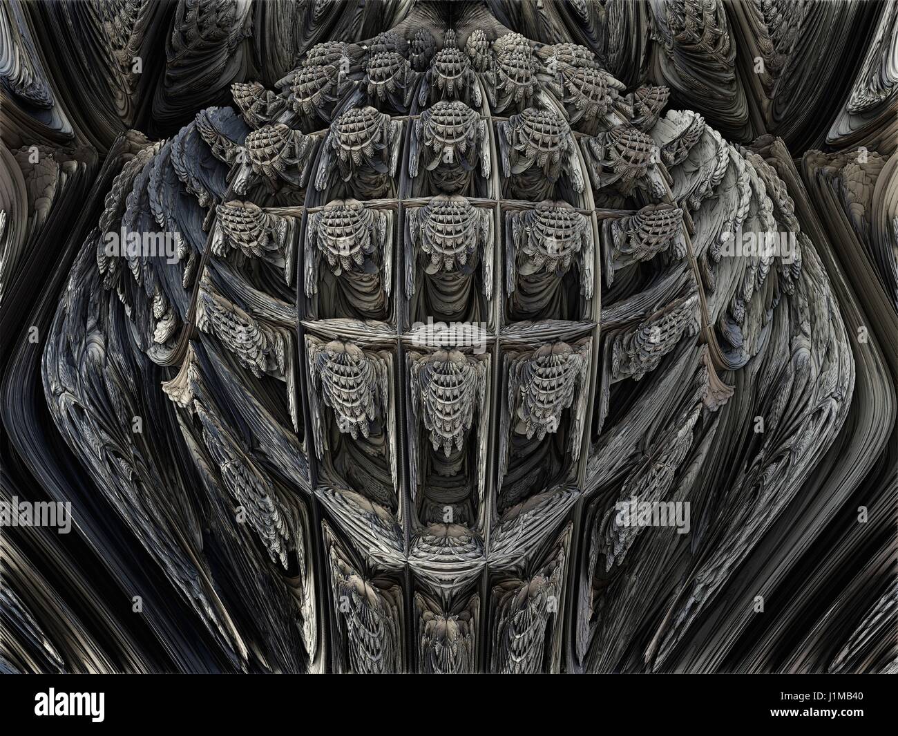 3D fractal close-up. Computer-generated image of a three-dimensional ...