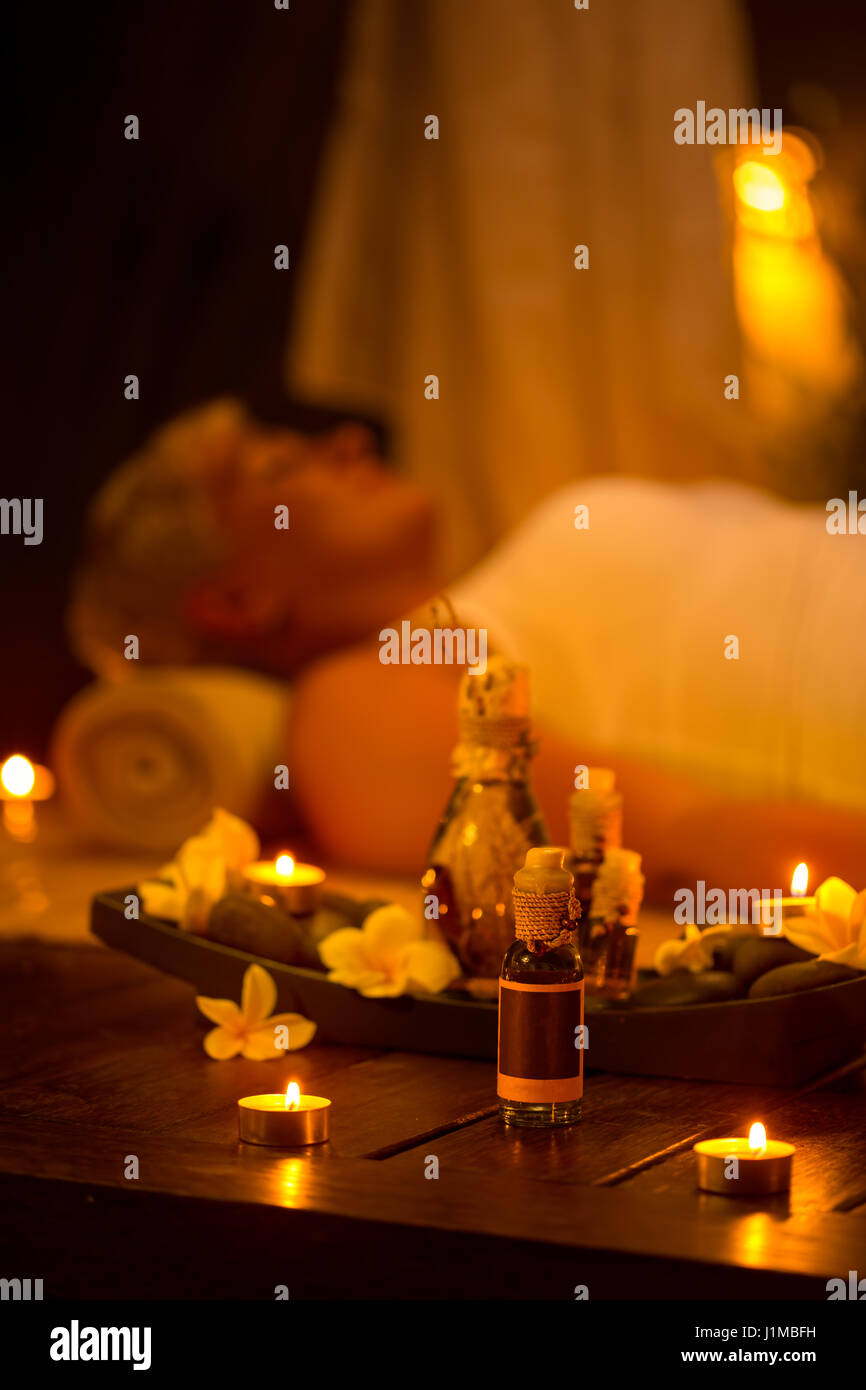 Evening spa treatment, relaxation and healthy lifestyle Stock Photo - Alamy