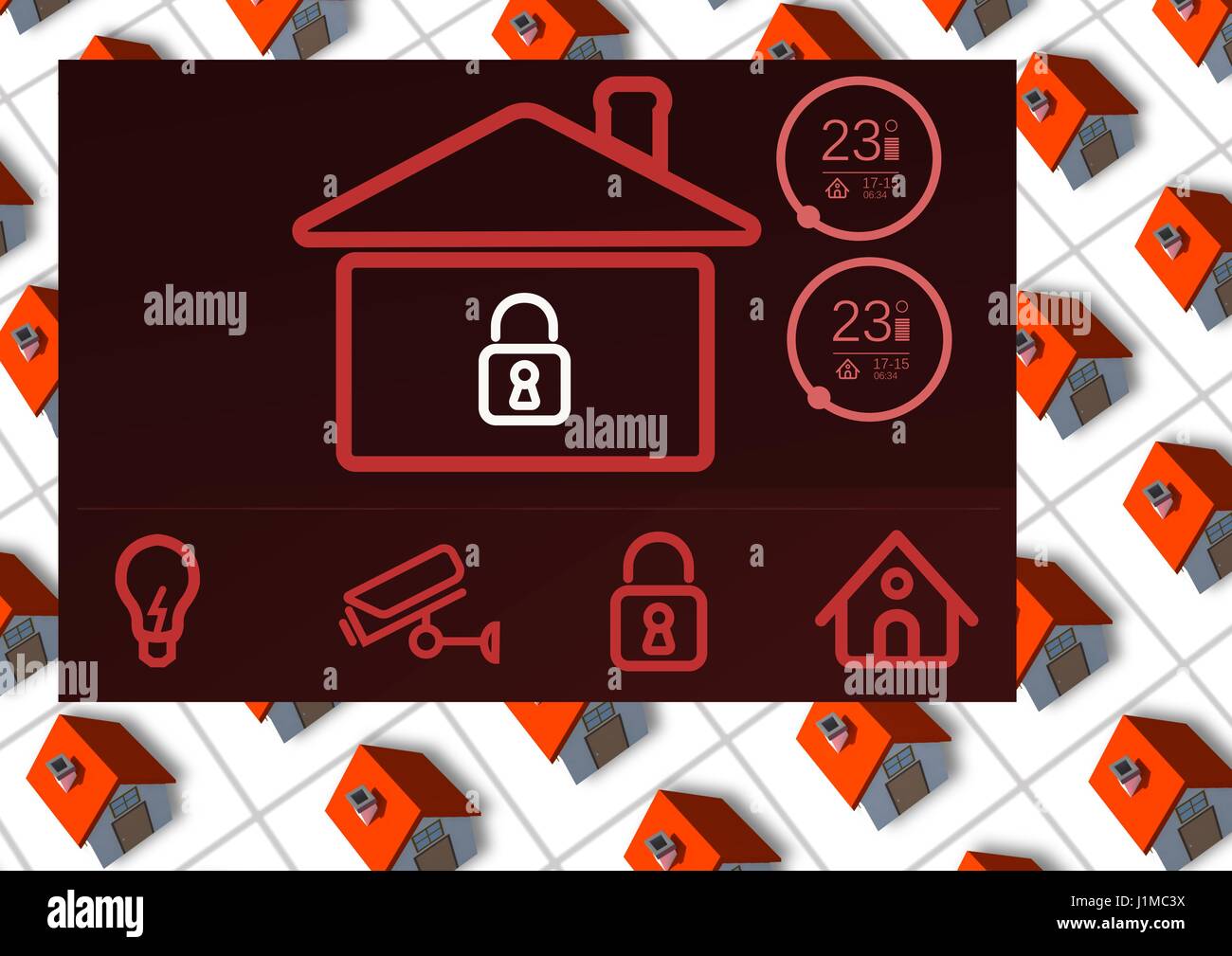 Home automation system App Interface Stock Photo - Alamy