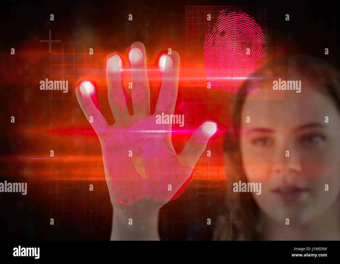 Digital composite hand scan hi-res stock photography and images - Alamy