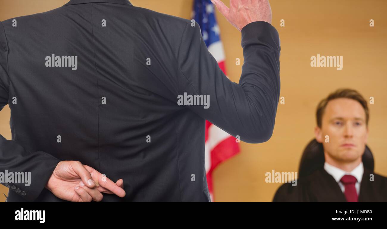 Digital composite swearing judge hi-res stock photography and images ...