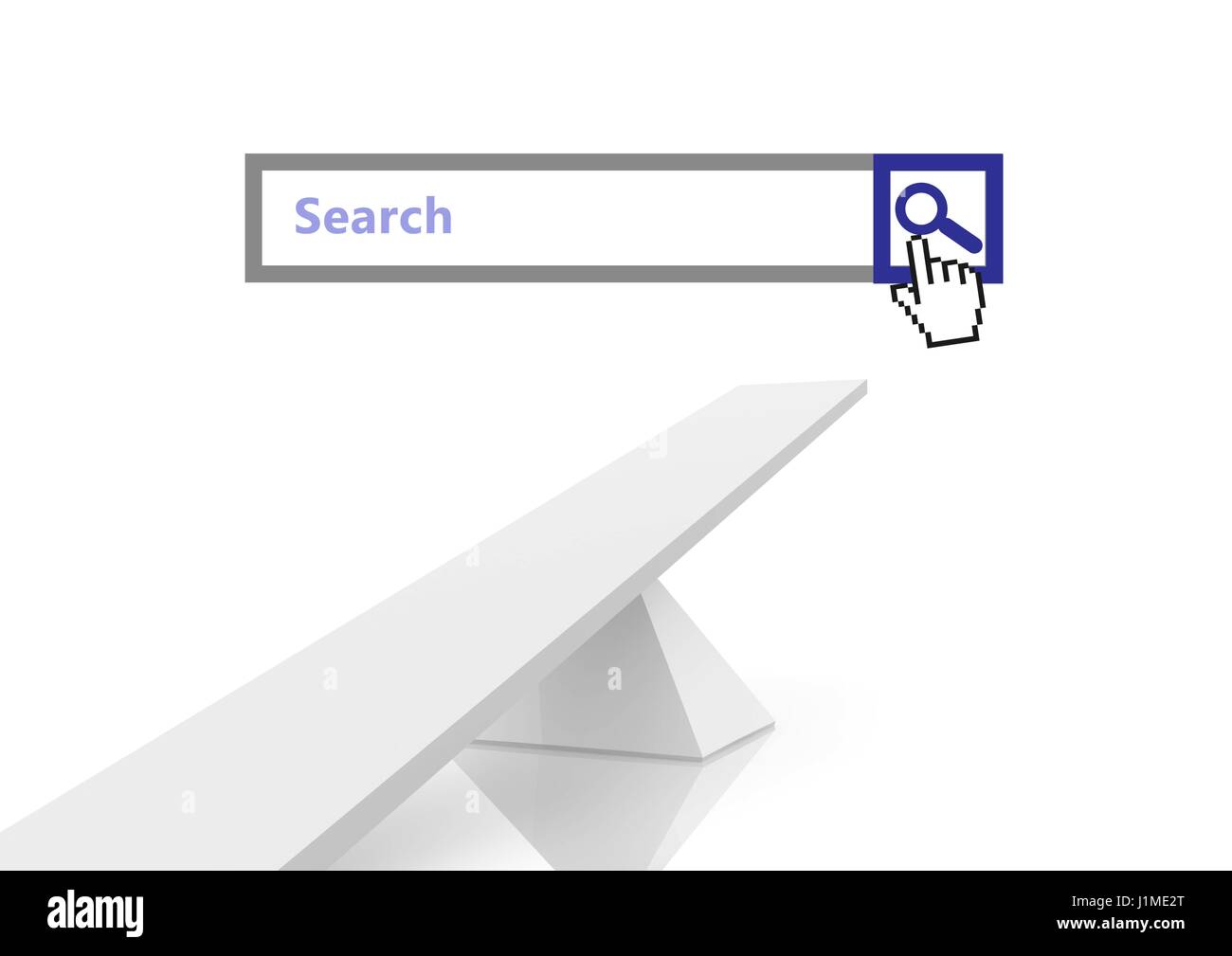 Digital composite of Search Bar with white abstract structures ...
