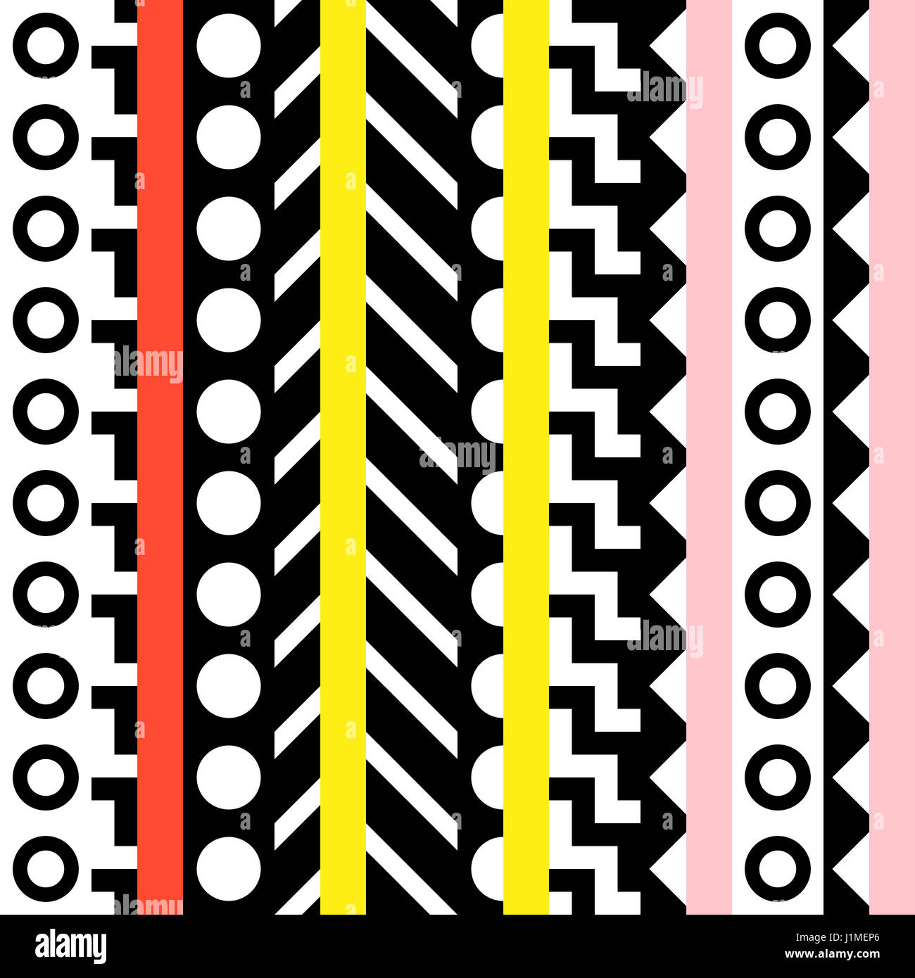 Retro color tribal seamless pattern. Fancy abstract geometric art print ...