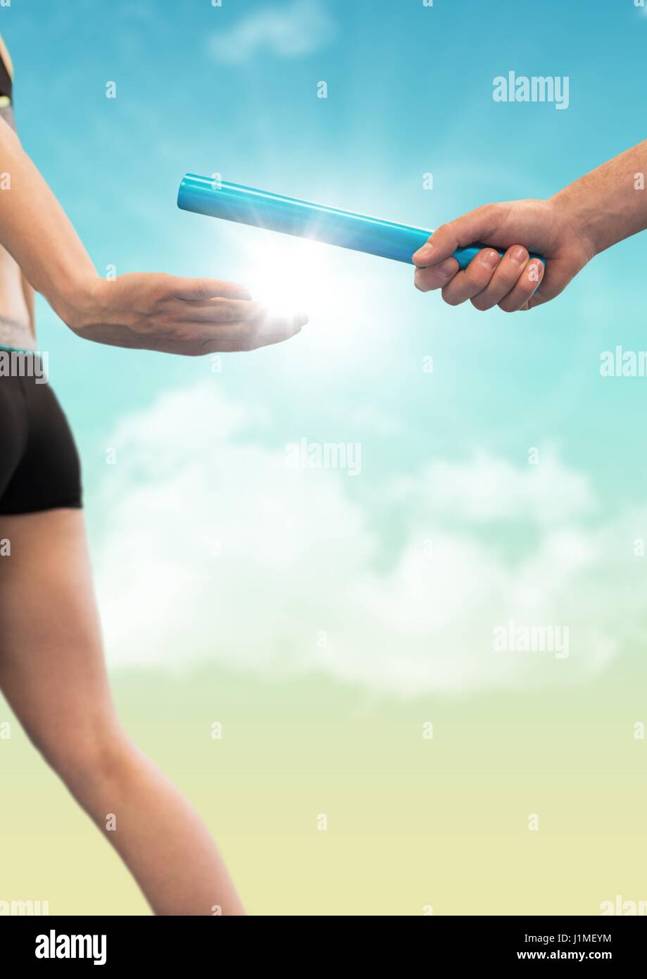 Passing the baton olympics hi-res stock photography and images - Alamy