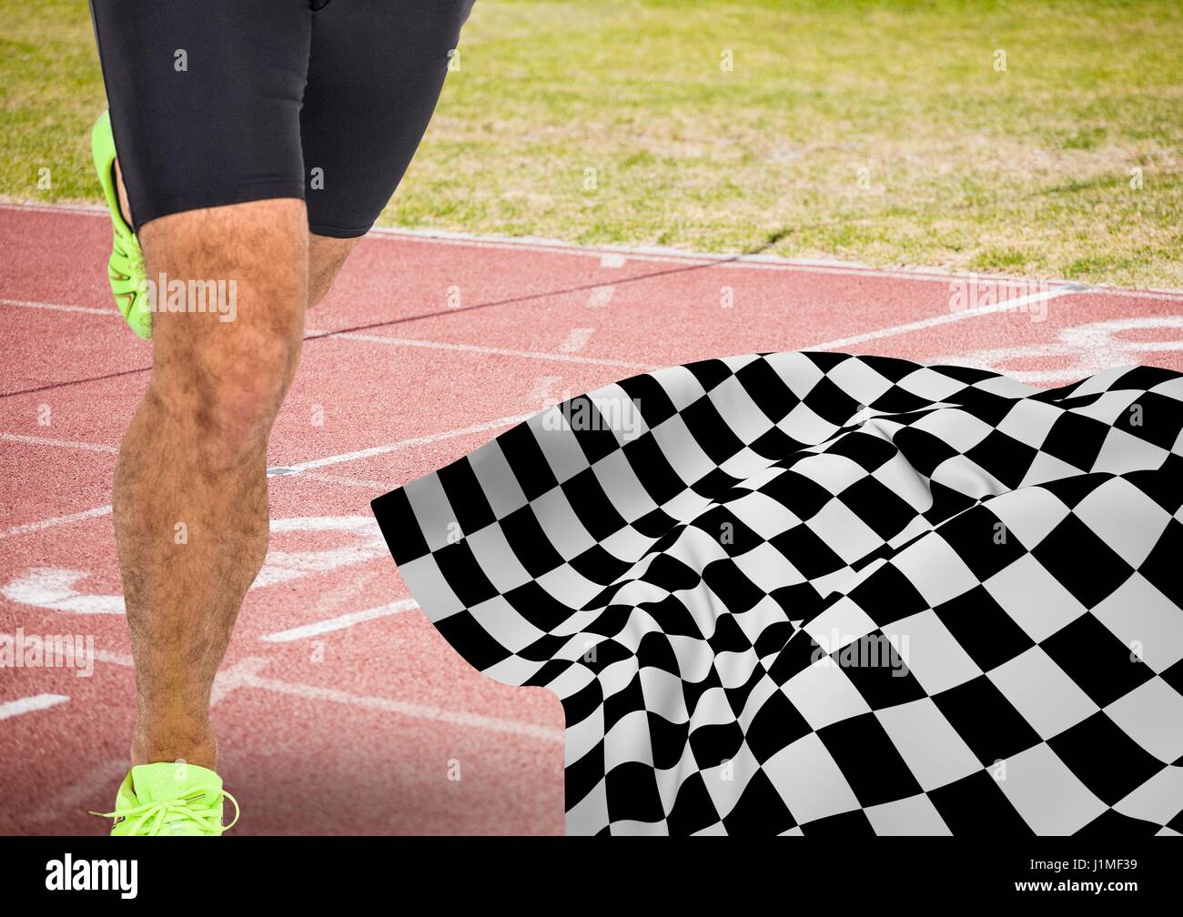 Checkered Flag Grass High Resolution Stock Photography and Images - Alamy