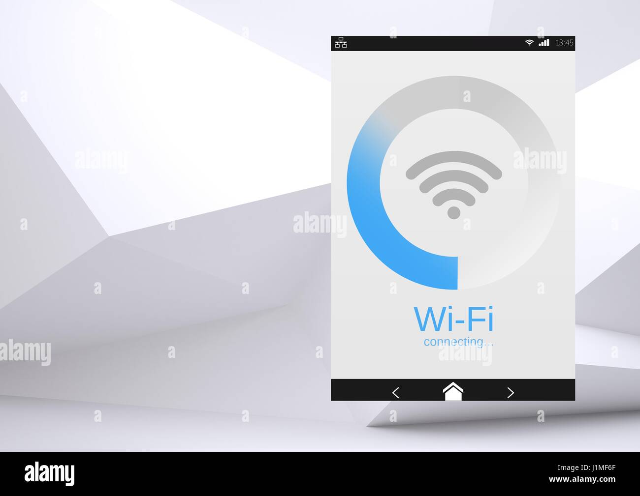 Digital composite of Wi-Fi App Interface minimal background Stock Photo ...