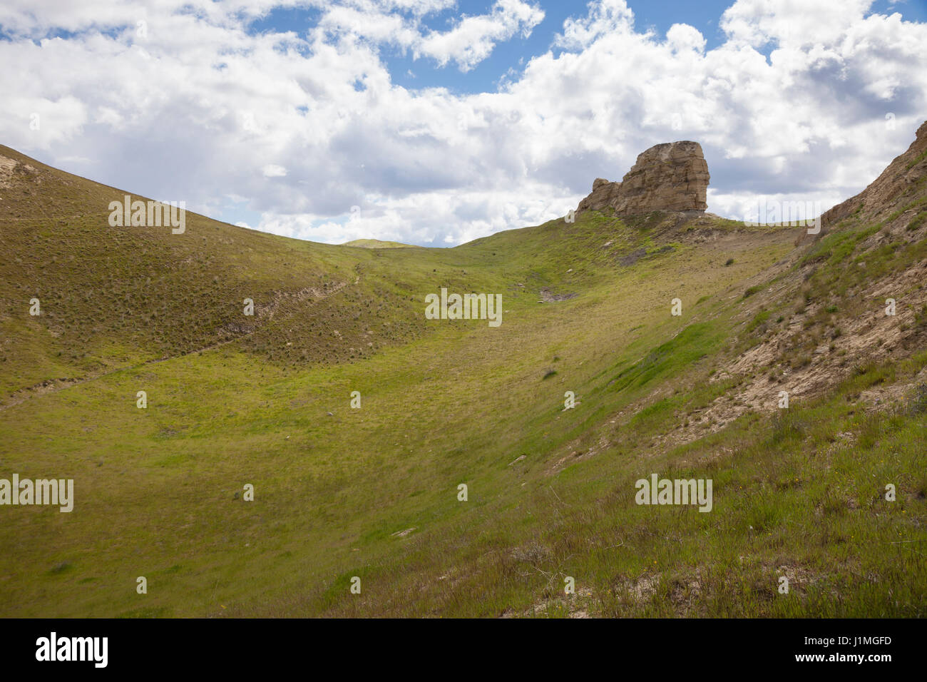 Franklin County, Washington: Rocky outcrop on the White Bluffs along ...