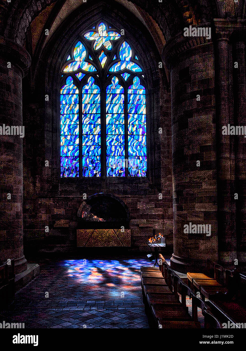 The new SAS memorial window at Hereford Cathedral Stock Photo - Alamy
