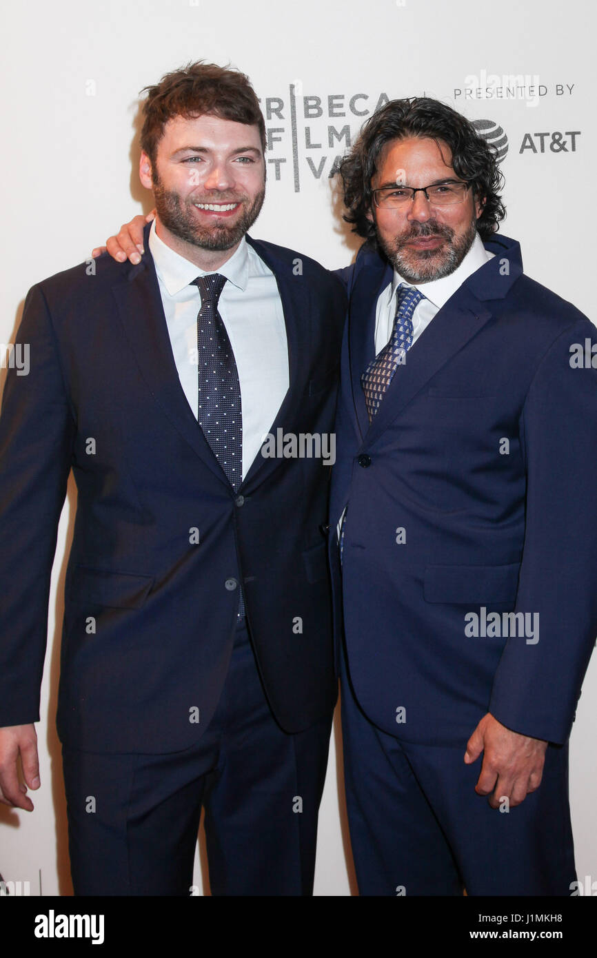 NEW YORK, NY 20: Producer Ken Biller (L) with Seth Gabel attends ...