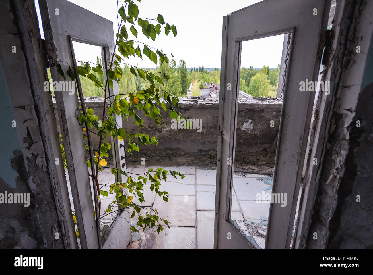 Polissya Hotel in Pripyat ghost city of Chernobyl Nuclear Power Plant ...