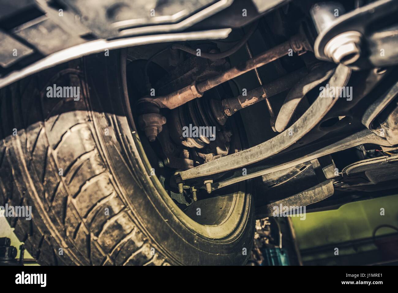 Front wheel suspension hi-res stock photography and images - Alamy