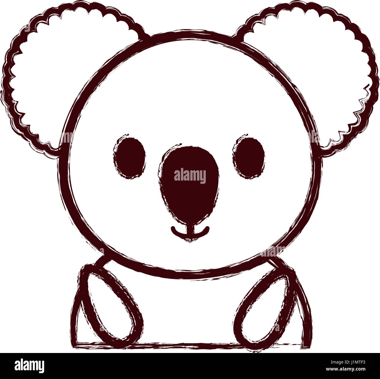 Koala kawaii cute animal icon Stock Vector Images - Alamy