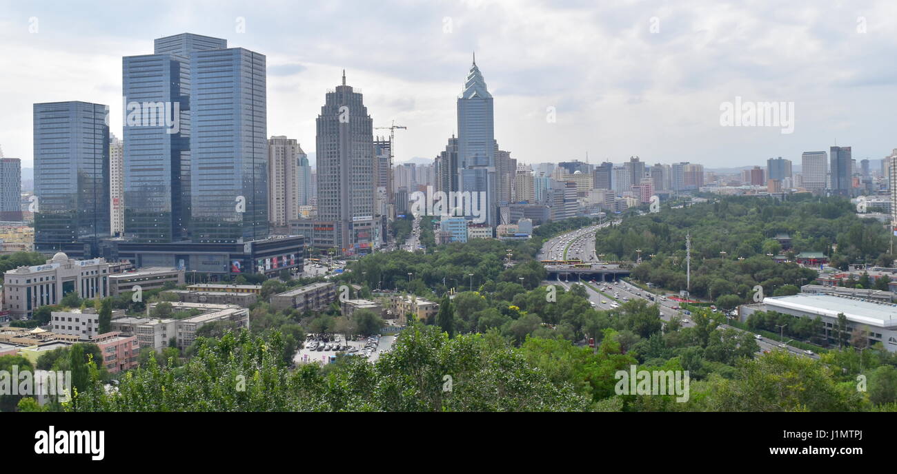 Urumqi uyghur city skyline developing - Xinjiang, China Stock Photo - Alamy