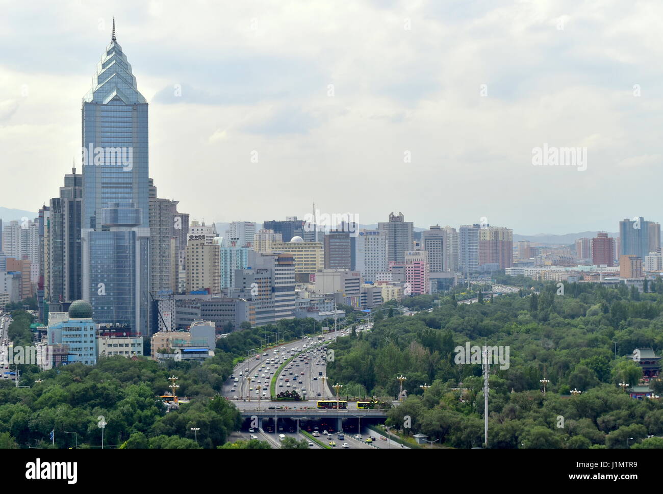 Urumqi uyghur city skyline developing - Xinjiang, China Stock Photo - Alamy