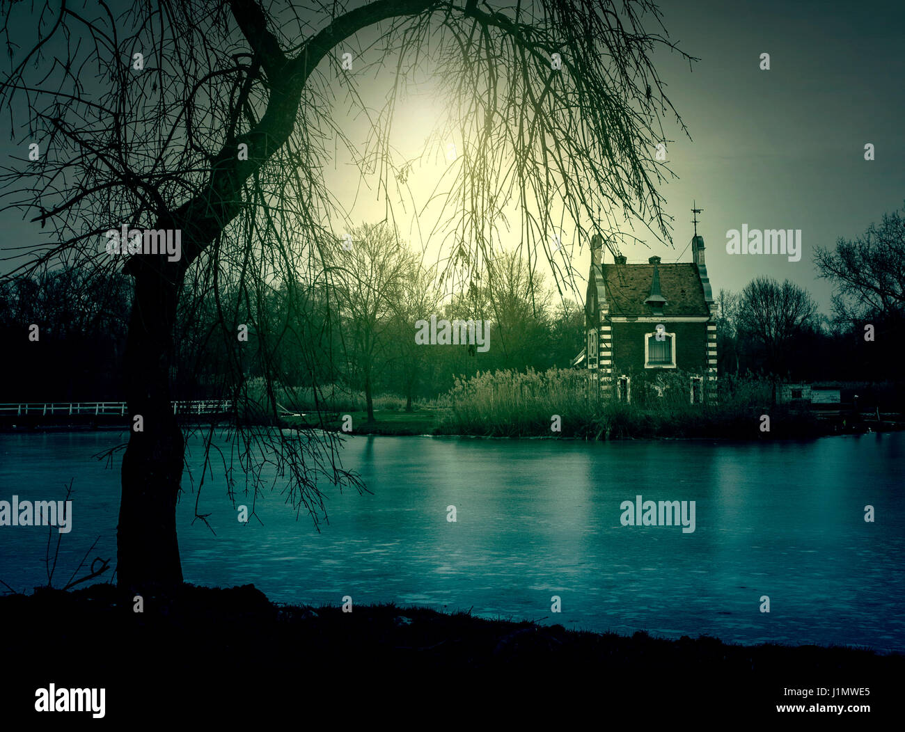 Spooky abandoned castle Stock Photo - Alamy