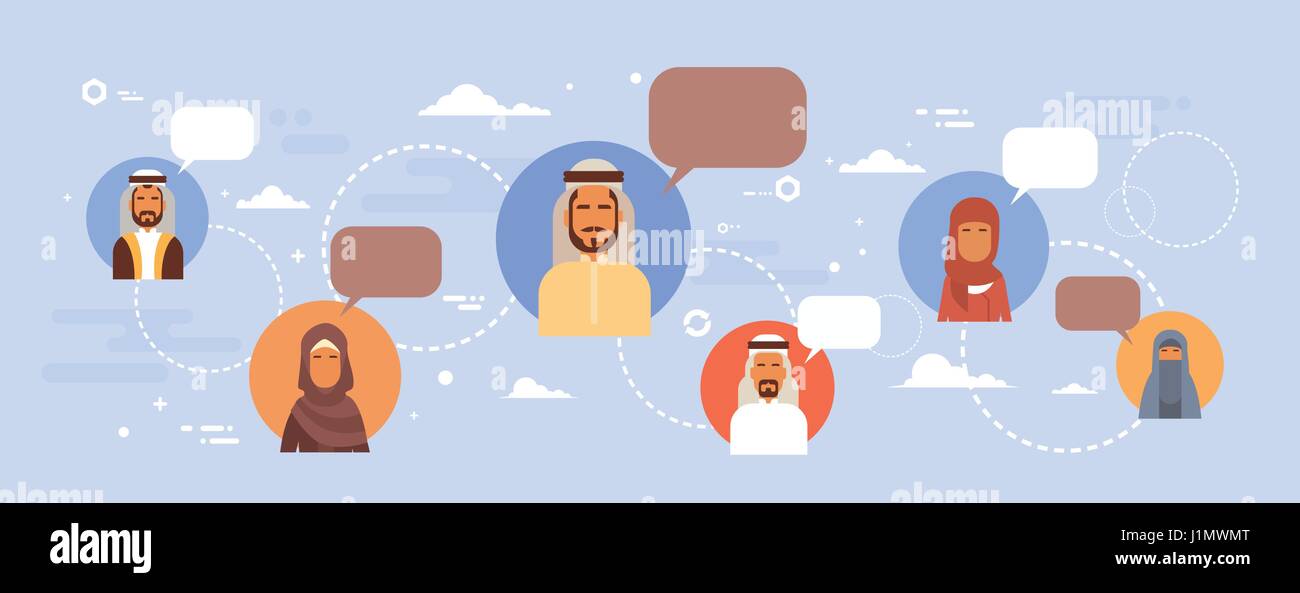 Arabic men talk Stock Vector Images - Alamy