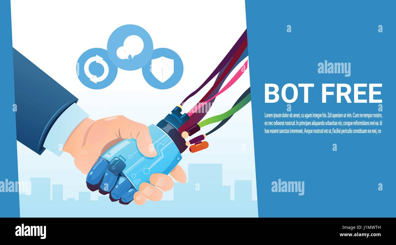 Robotic hand shaking Stock Vector Images - Alamy