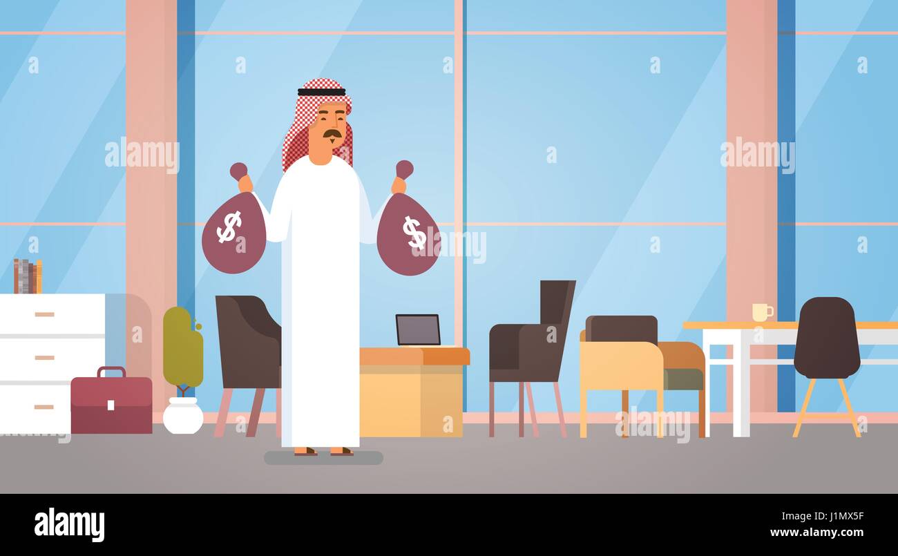 Arab businessman money in Stock Vector Images - Alamy
