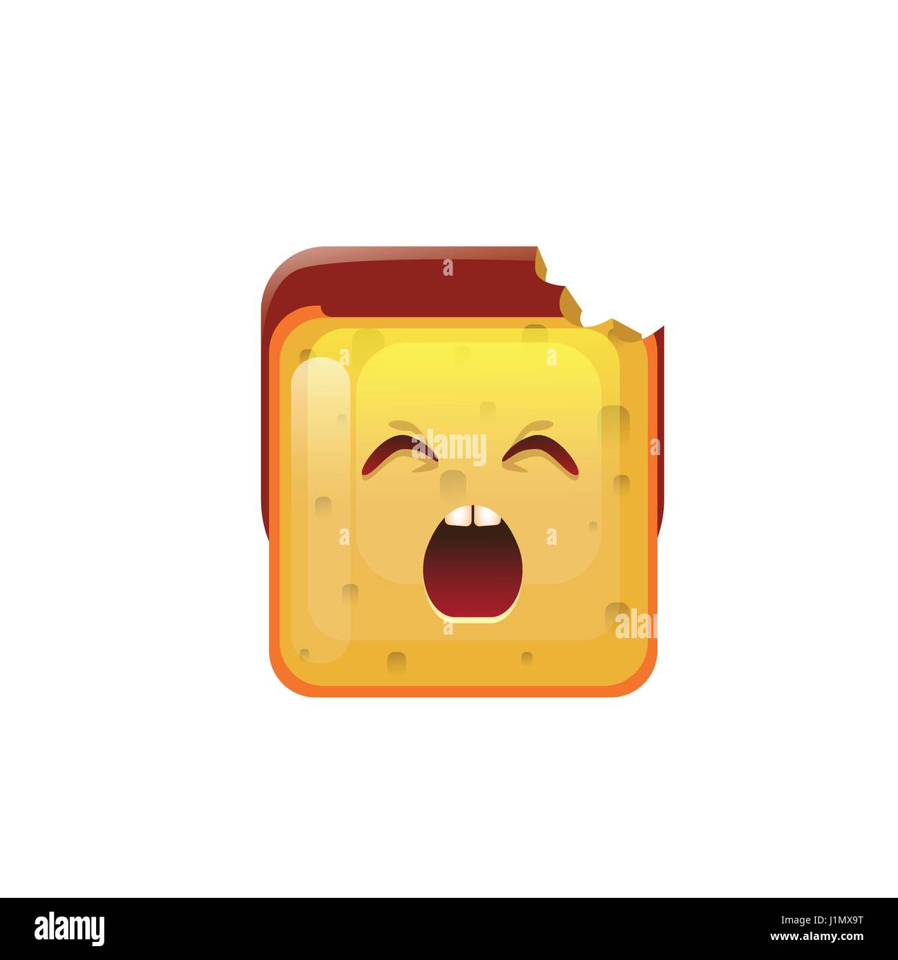 Smiling Emoticon Face Yawn Icon Stock Vector Image & Art - Alamy