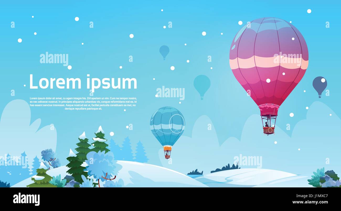 Aerial flight over beautiful winter Stock Vector Images - Alamy