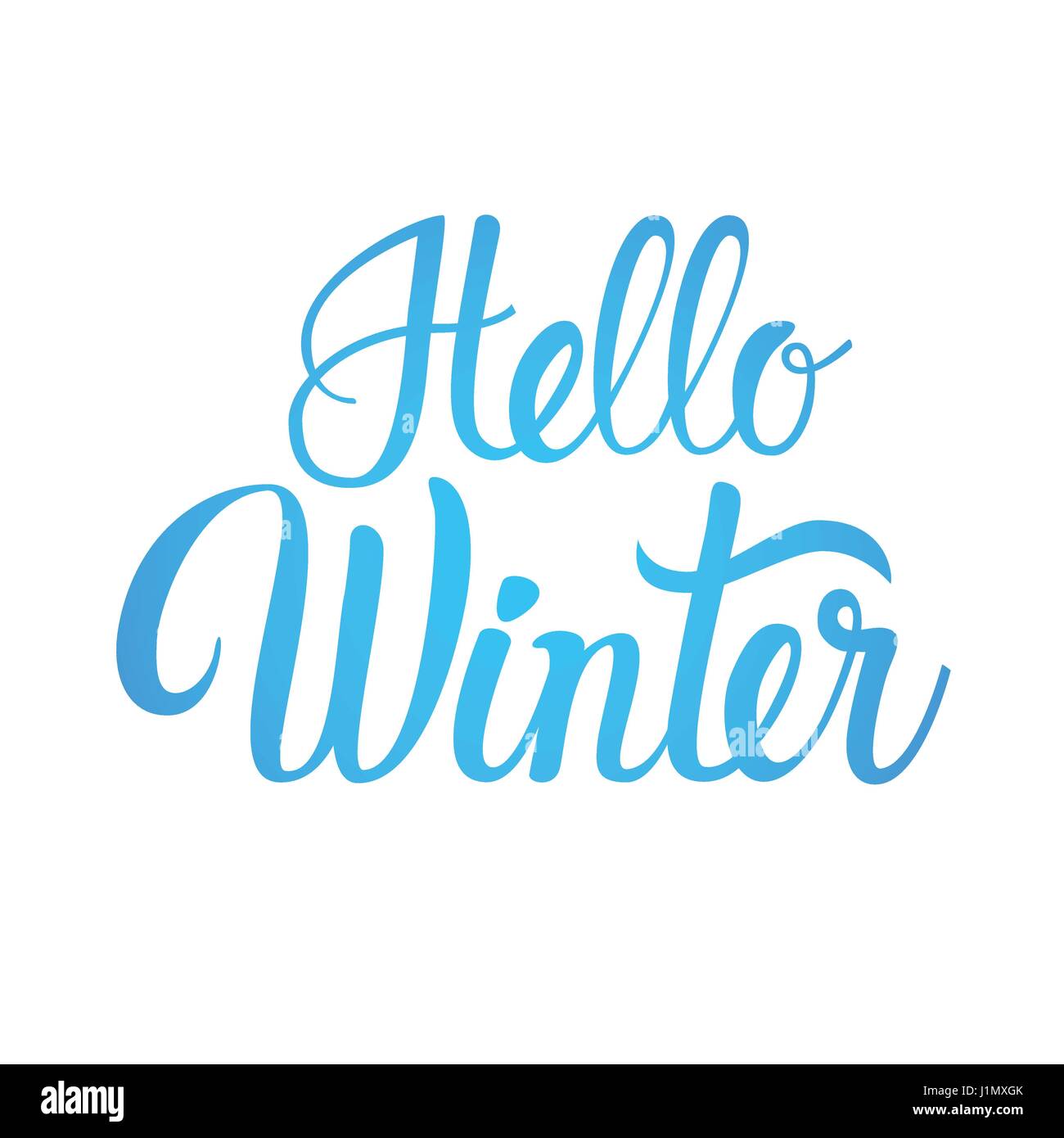 Lettering hello winter element Cut Out Stock Images & Pictures - Alamy