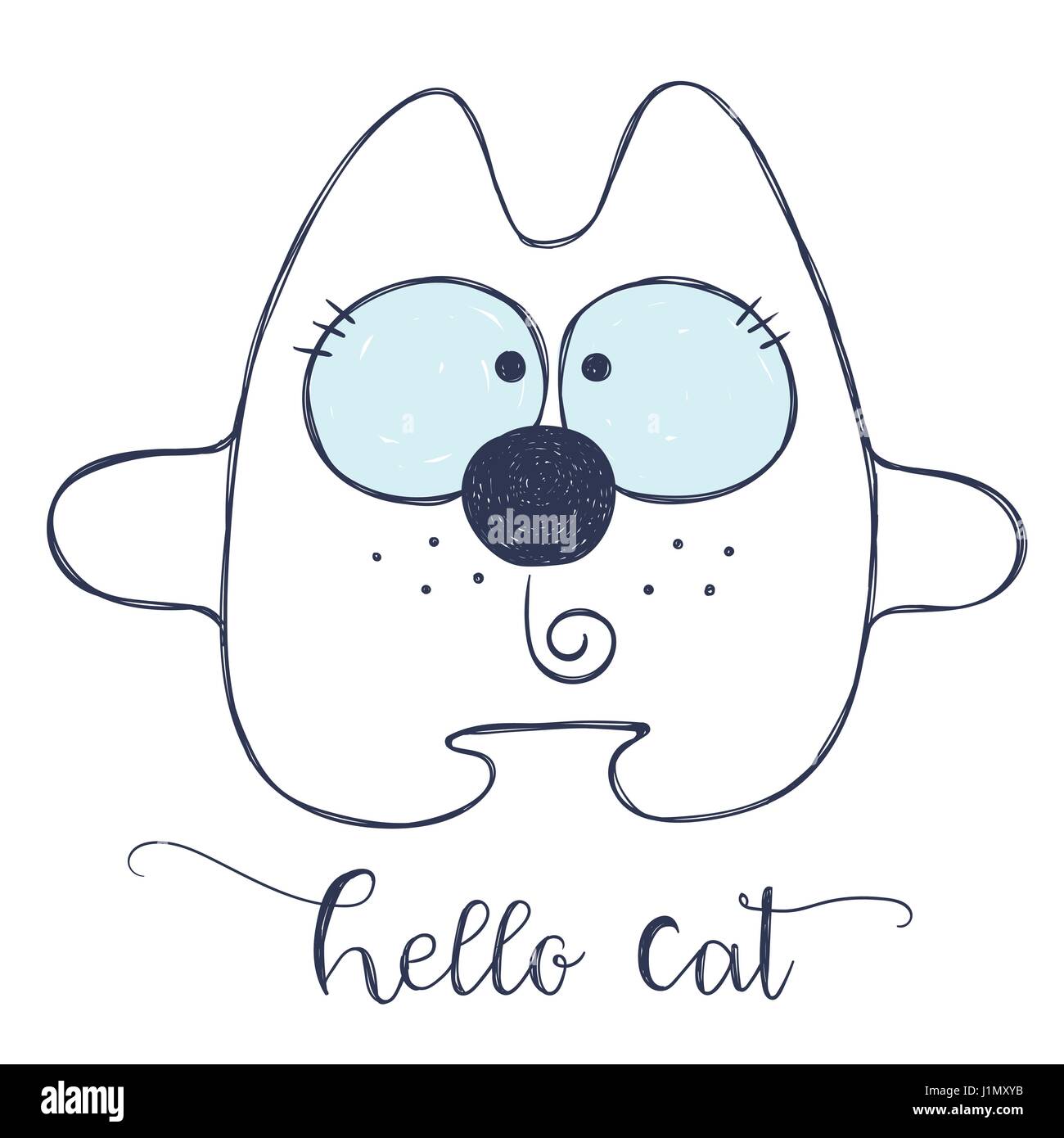 Cartoon happy cat hi-res stock photography and images - Alamy