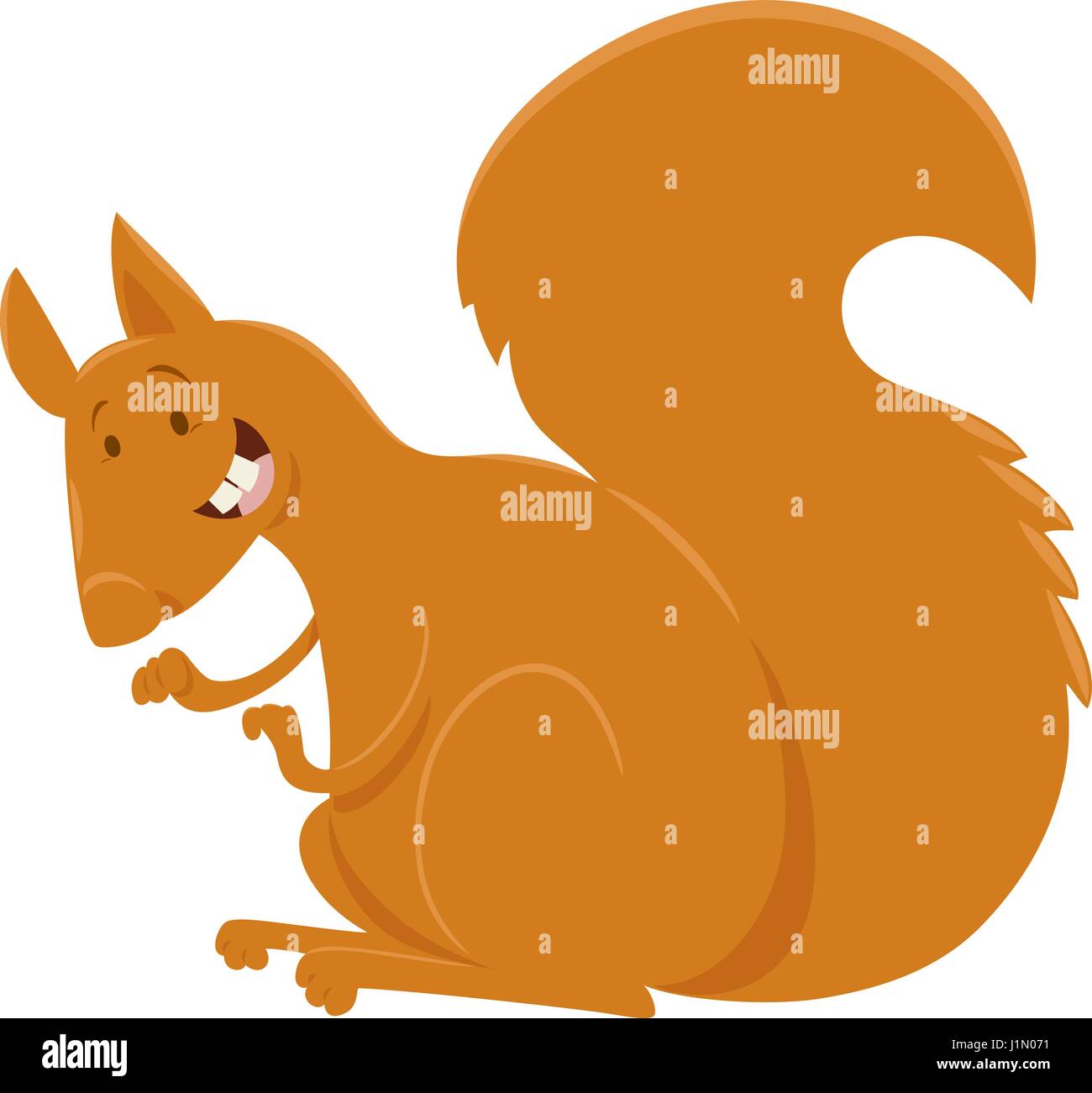 Cartoon Illustration of Squirrel Rodent Animal Character Stock Vector ...