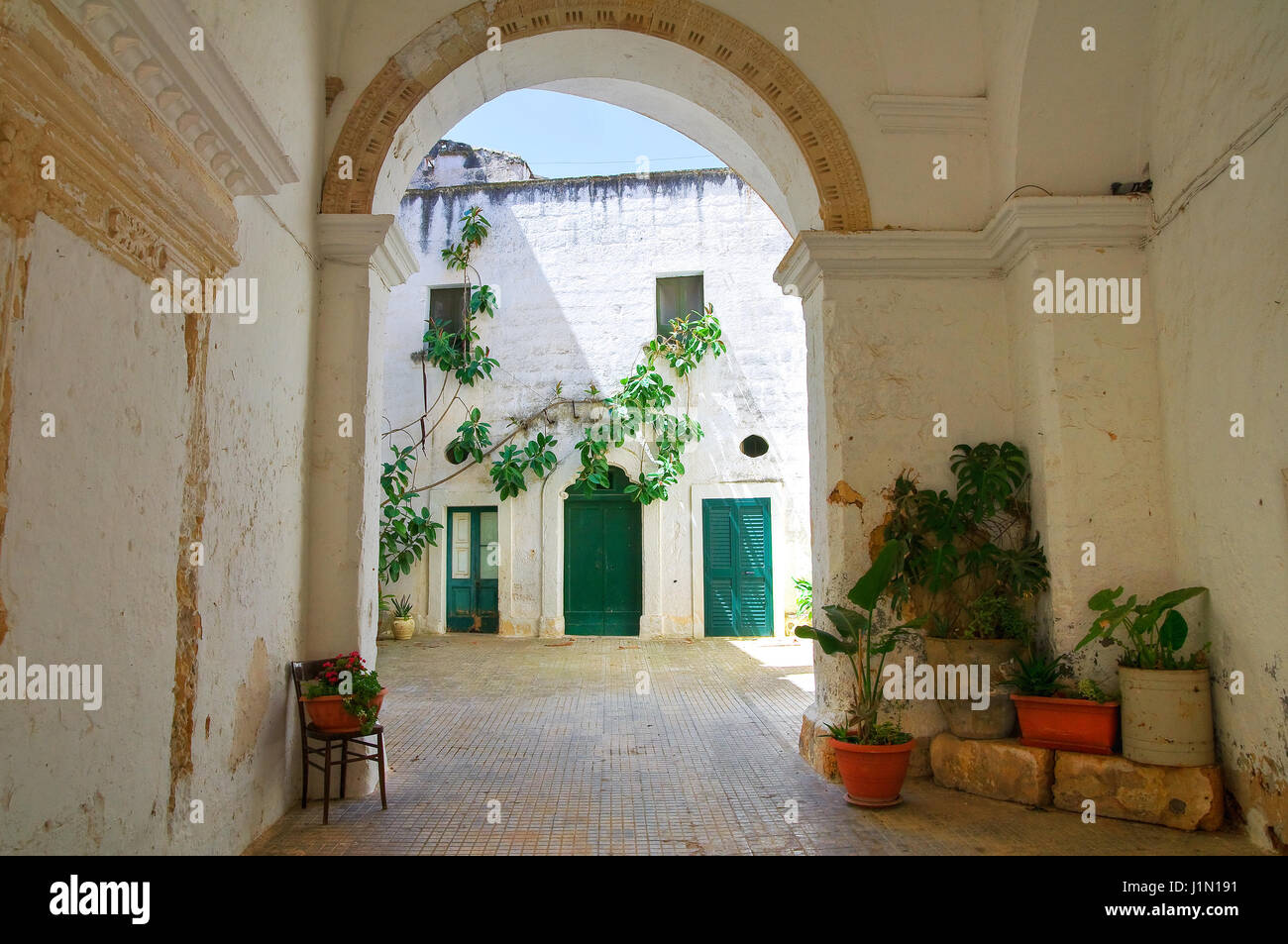 Historical palace. Specchia. Puglia. Italy Stock Photo - Alamy