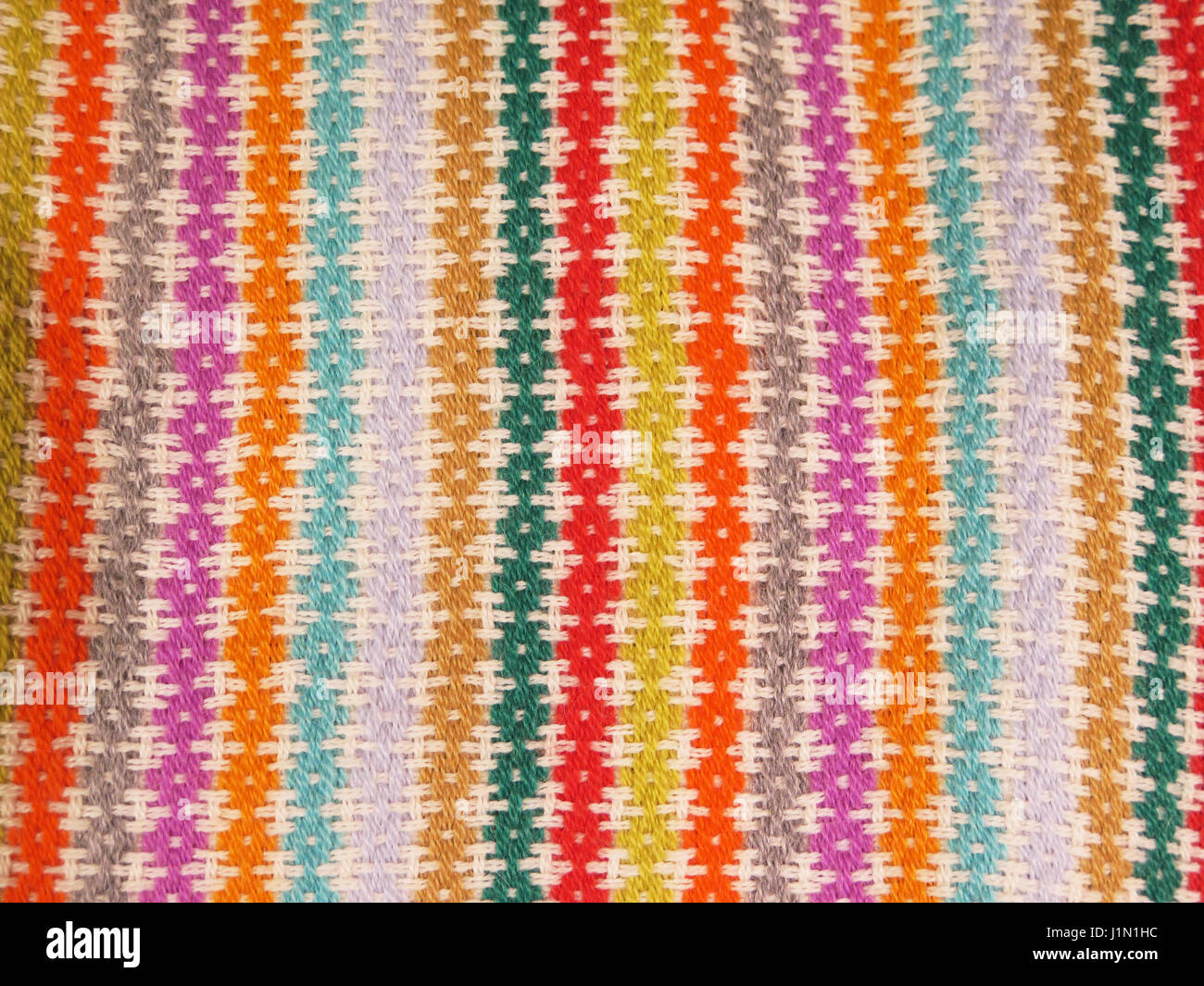 Peruvian hand made woolen fabric background Stock Photo - Alamy