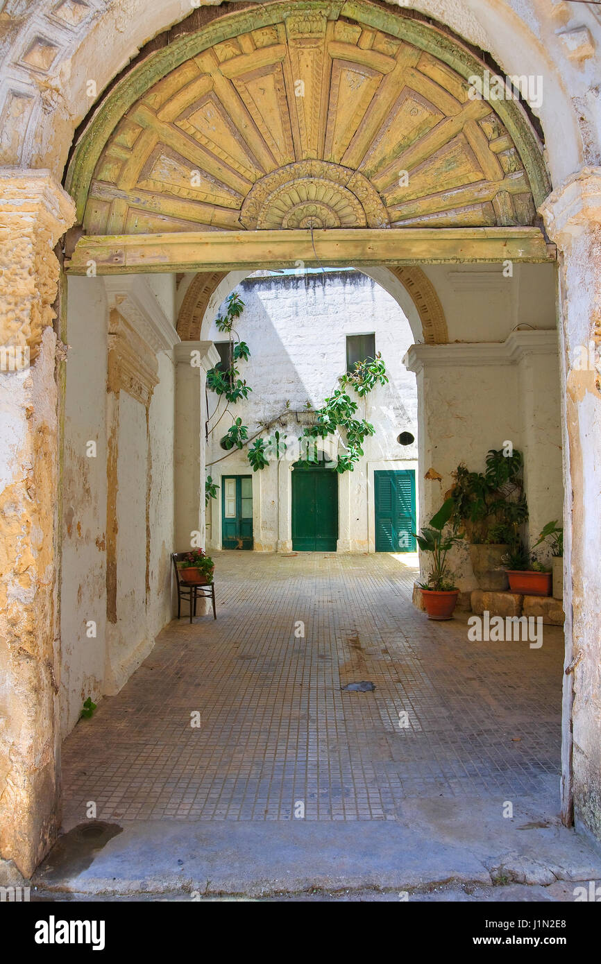 Historical palace. Specchia. Puglia. Italy Stock Photo - Alamy