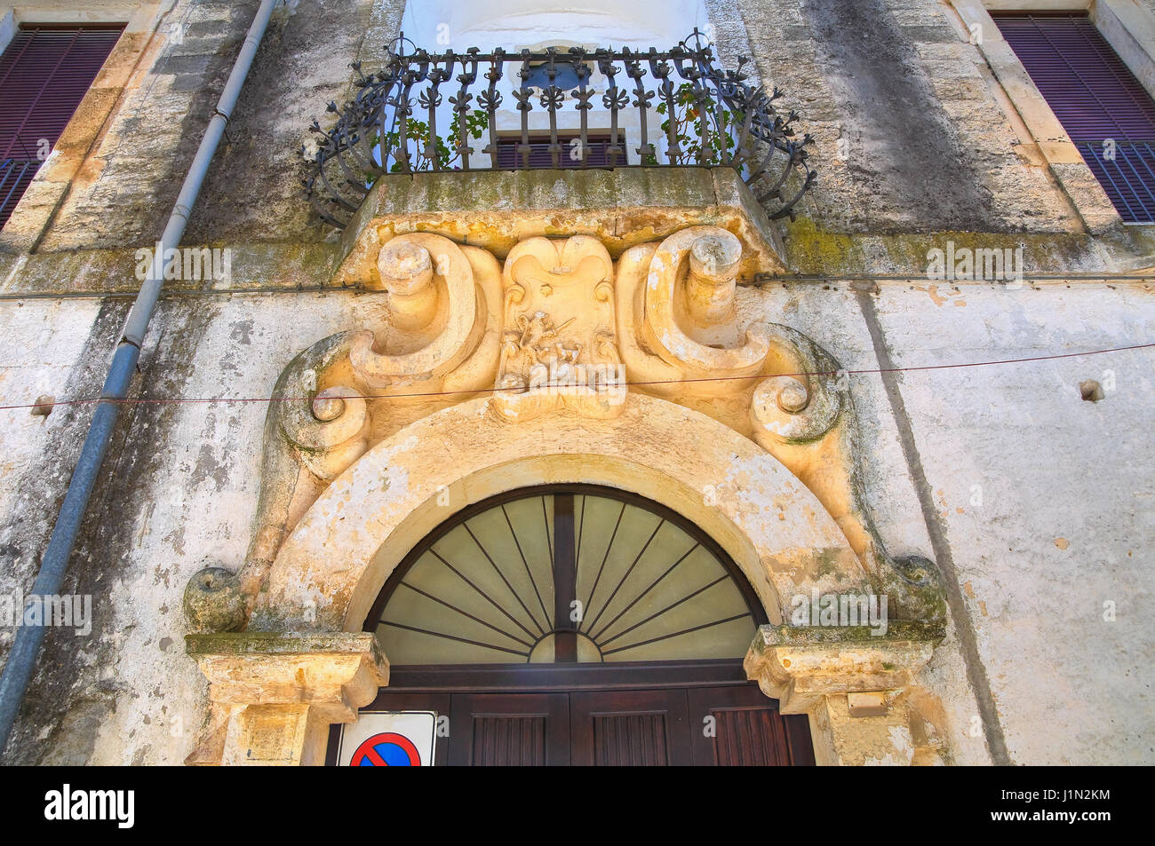 Historical palace. Specchia. Puglia. Italy Stock Photo - Alamy